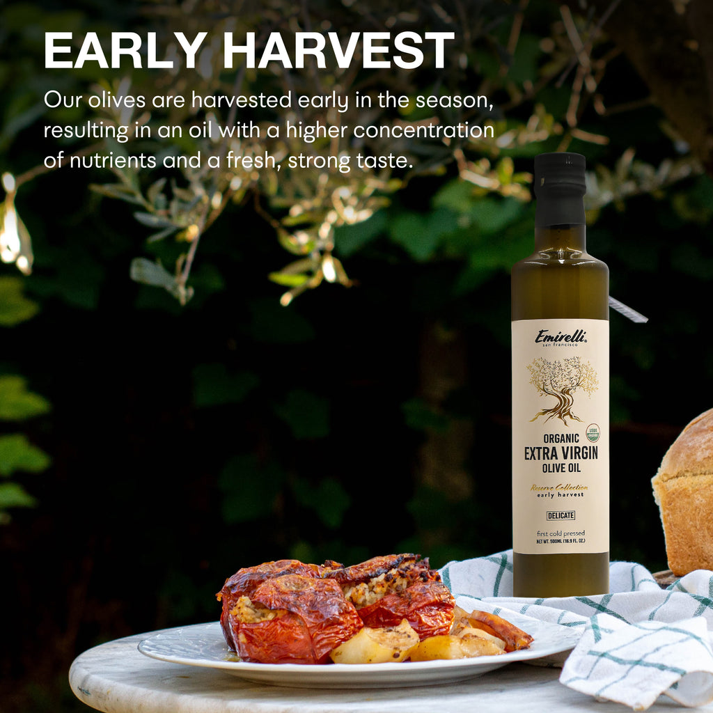 Emirelli Organic Extra Virgin Olive Oil - Delicate Intense Cold Press ...